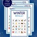 Printable Winter Bingo Game Cards, 10 Cards, 5x5 Bingo, Winter Game for ...