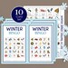 Printable Winter Bingo Game Cards, 10 Cards, 5x5 Bingo, Winter Game for ...