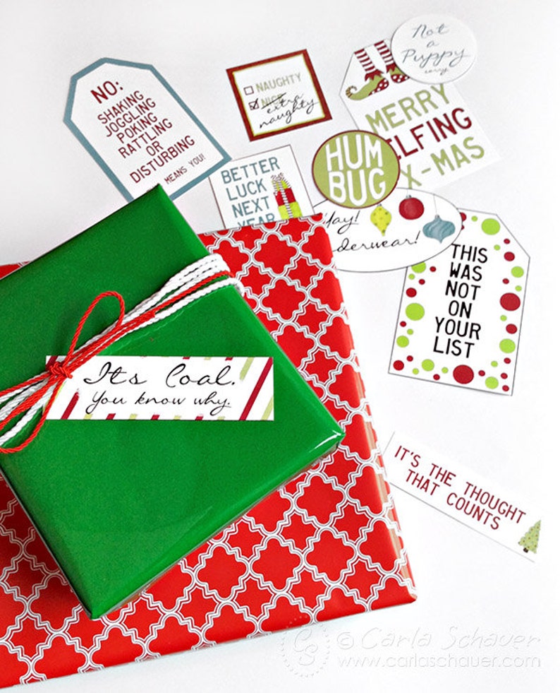 Snarky Christmas Gift Tags, Funny Holiday Gift Tags, Printable Gift ...