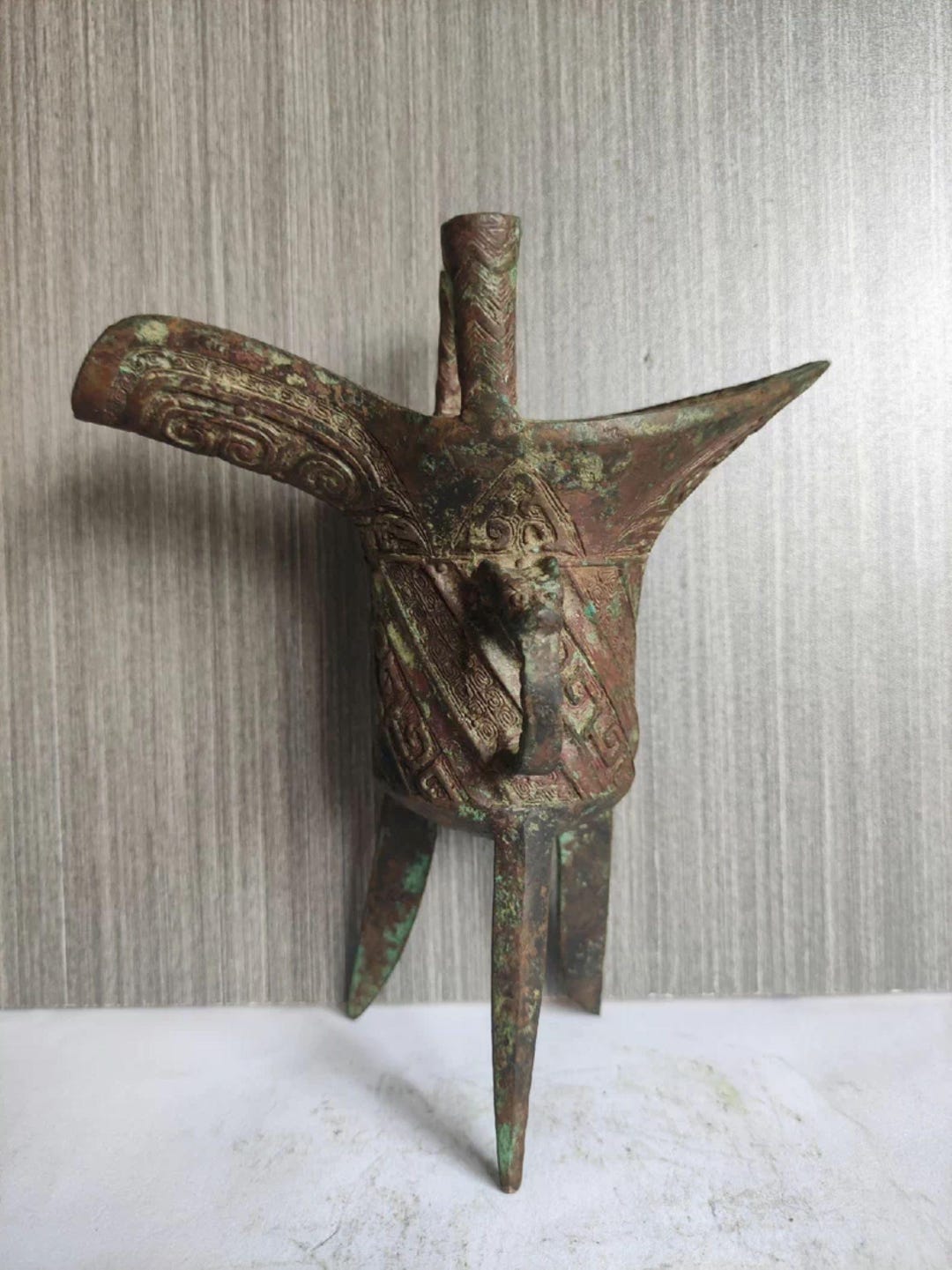 Shang and Zhou Dynasty Bronze Jue Cup With Taotie Pattern - Etsy