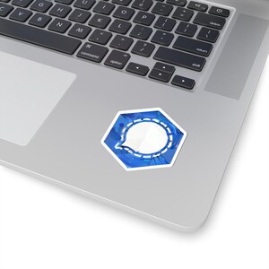 Signal Inspired Hexagonal Sticker | Encrypted Messenger Mosaic Art ...