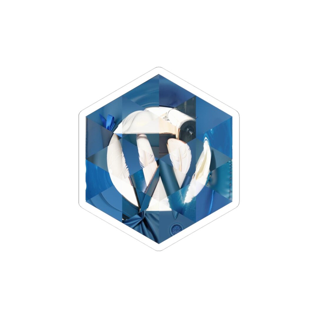 Wordpress Inspired Hexagonal Sticker | Web Publishing Mosaic Art ...