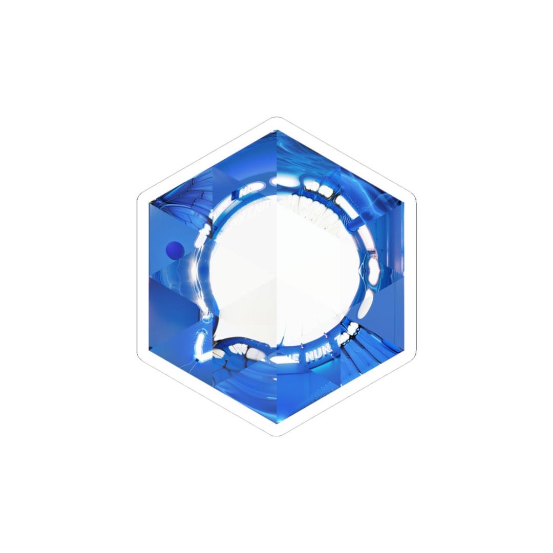 Signal Inspired Hexagonal Sticker | Encrypted Messenger Mosaic Art ...