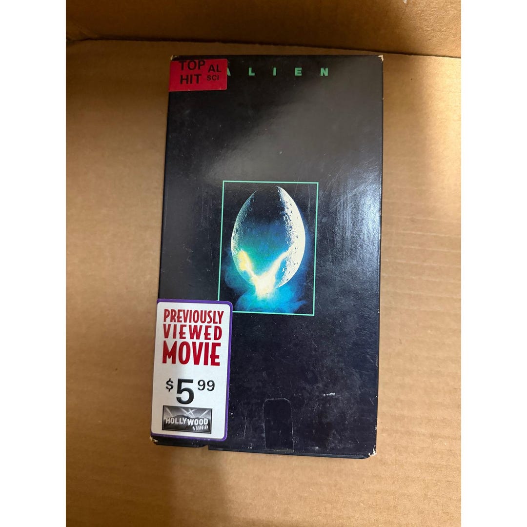 Rare Alien VHS Movie 1979 Scifi Horror CBS FOX Video Hollywood Video ...