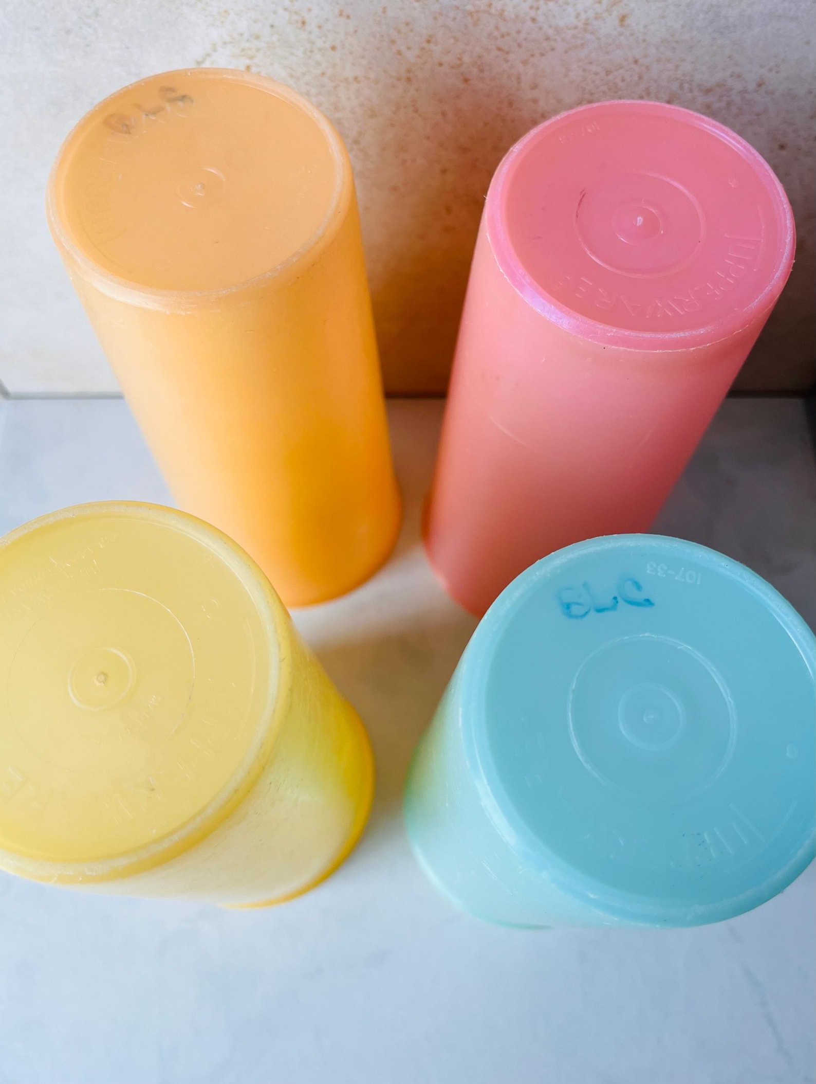 Vintage Tupperware Tumbler Set Pastel Stacking 16 Oz. Set of 4 ...