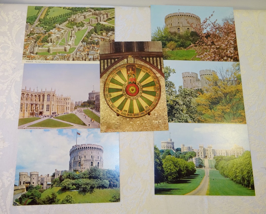 Vintage Postcards Windsor Castle Unused 7 Postcards UK England Color ...