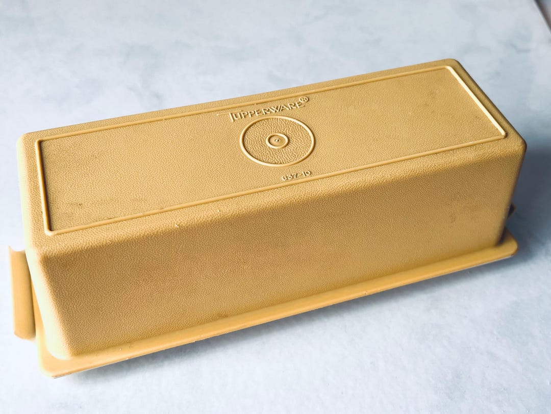 Tupperware Butter Dish Gold Plastic Butter Dish Harvest Gold Vintage - Etsy