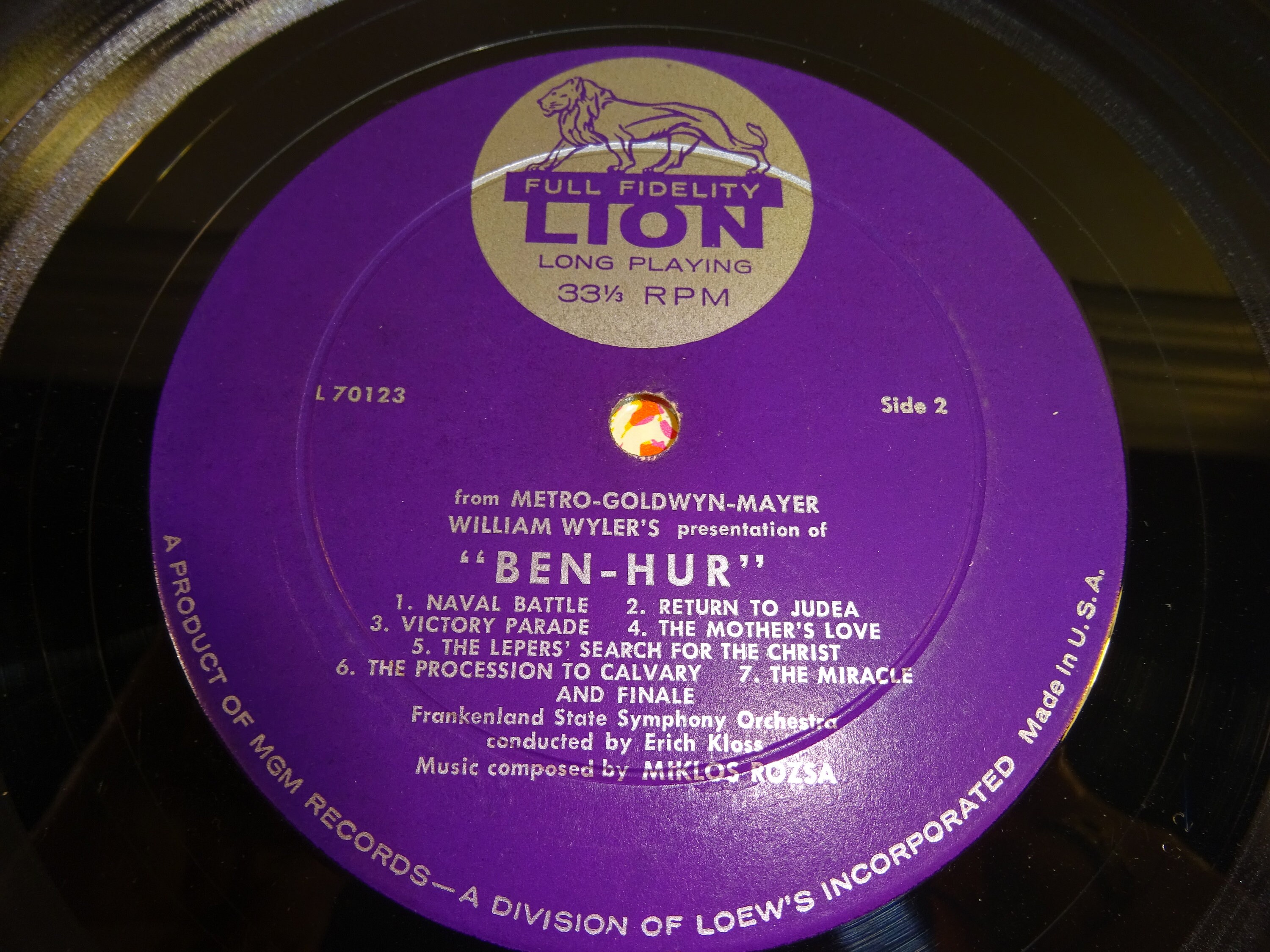 Vintage Ben-hur Album Vinyl LP MGM Full Fidelity Musical - Etsy