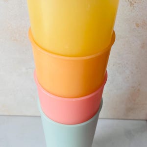 Vintage Tupperware Tumbler Set Pastel Stacking 16 Oz. Set of 4 ...