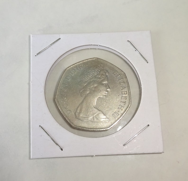 50 New Pence Vintage British Coin 1976 Seven Sided Coin - Etsy