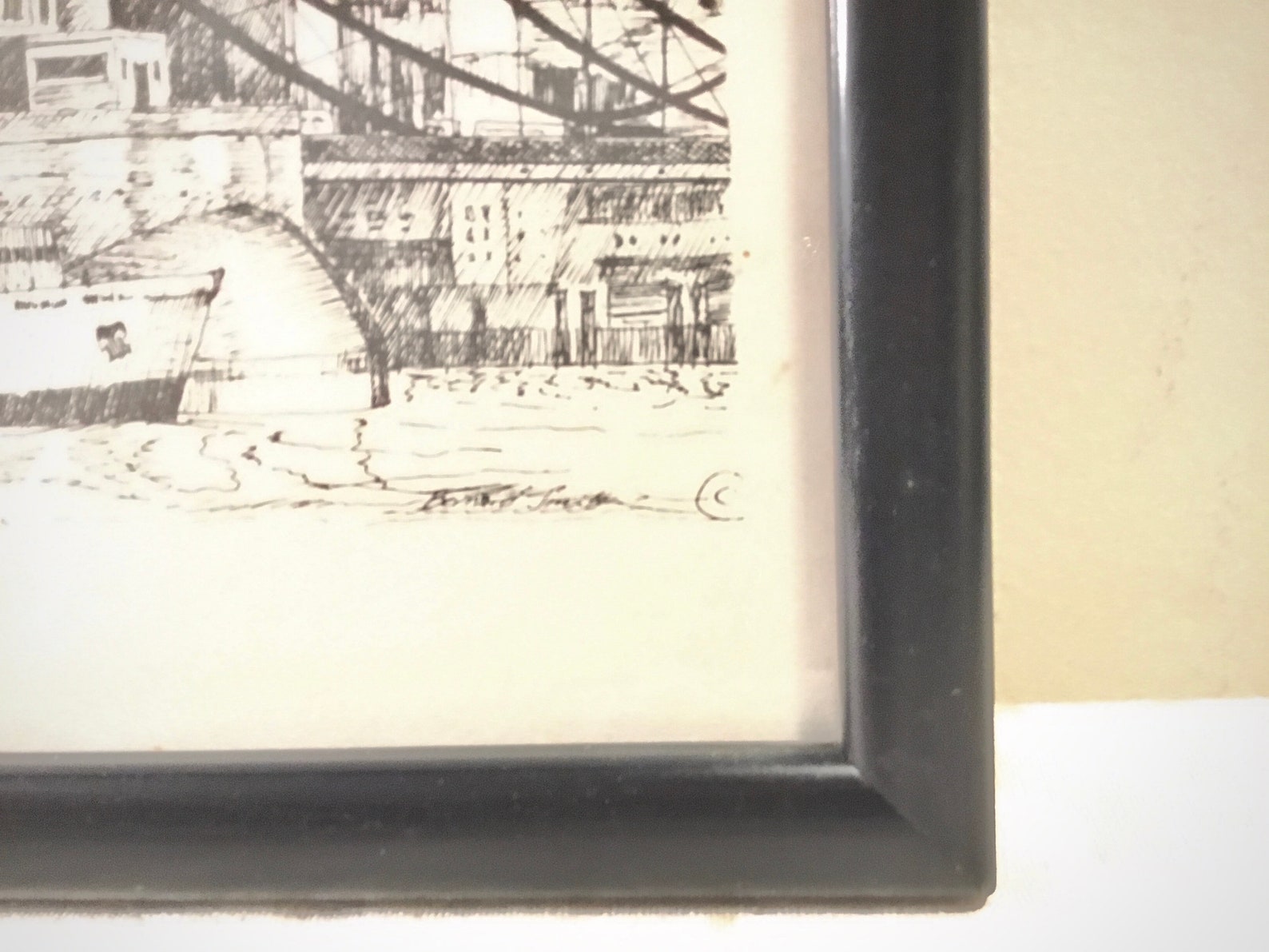 Vintage London Print Tower Bridge Framed Bernard Smith - Etsy