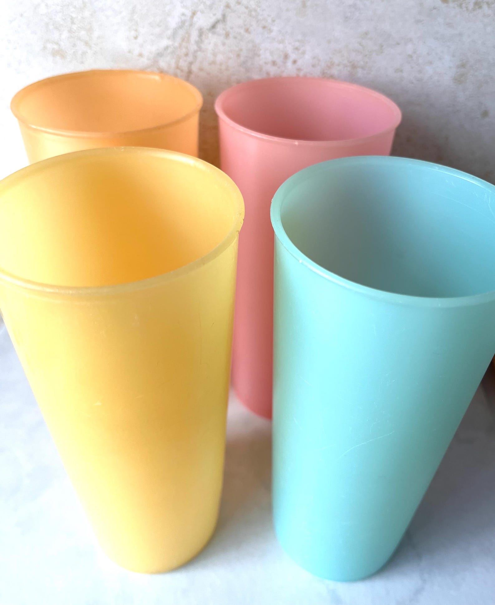Vintage Tupperware Tumbler Set Pastel Stacking 16 Oz. Set of 4 ...