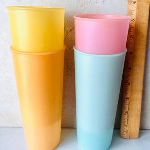 Vintage Tupperware Tumbler Set Pastel Stacking 16 Oz. Set of 4 ...