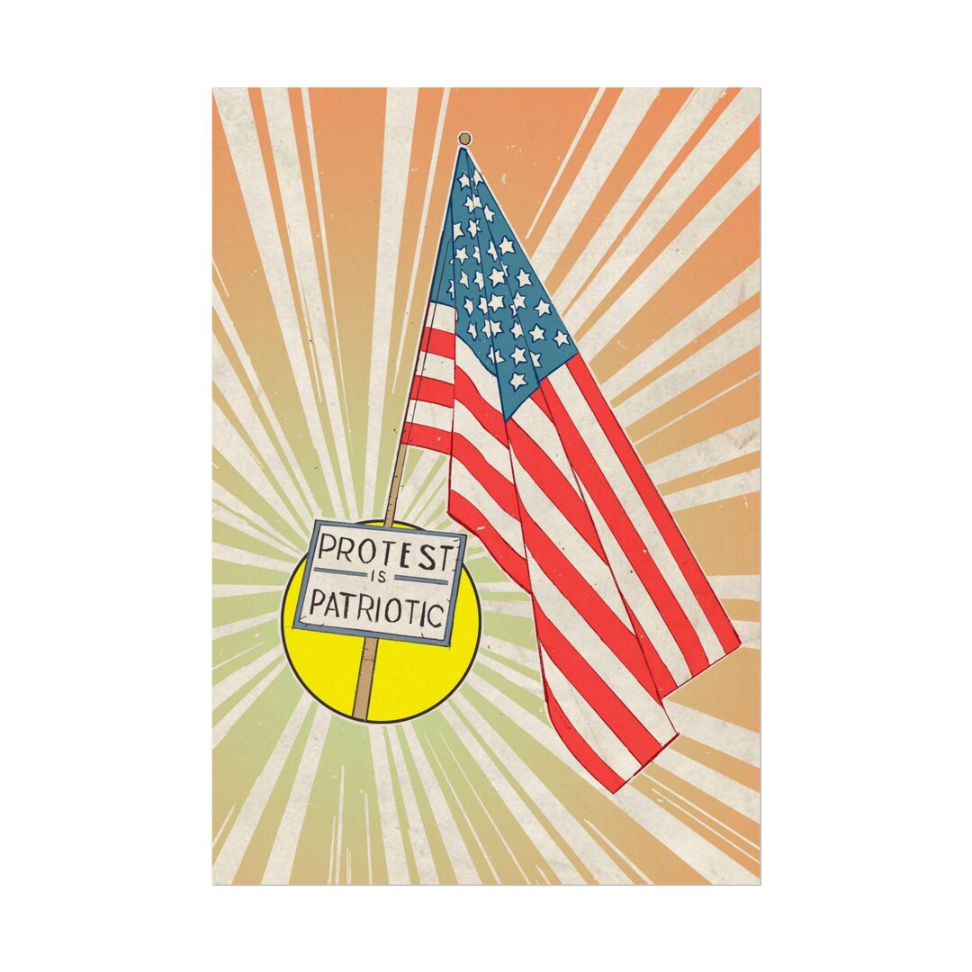 Protest is Patriotic Poster | Matte Watercolor Texture - Etsy