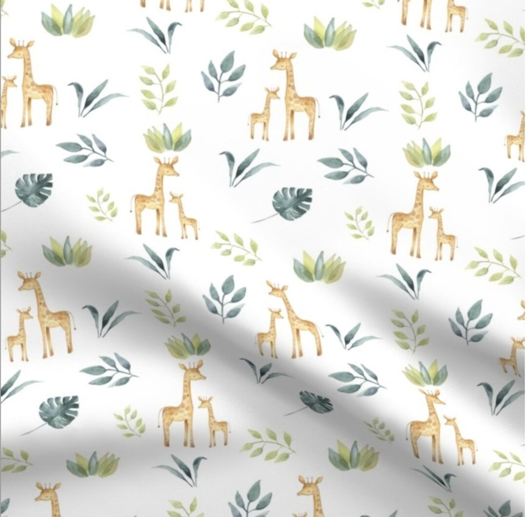 Fitted Crib Sheet Safari Giraffe - Etsy