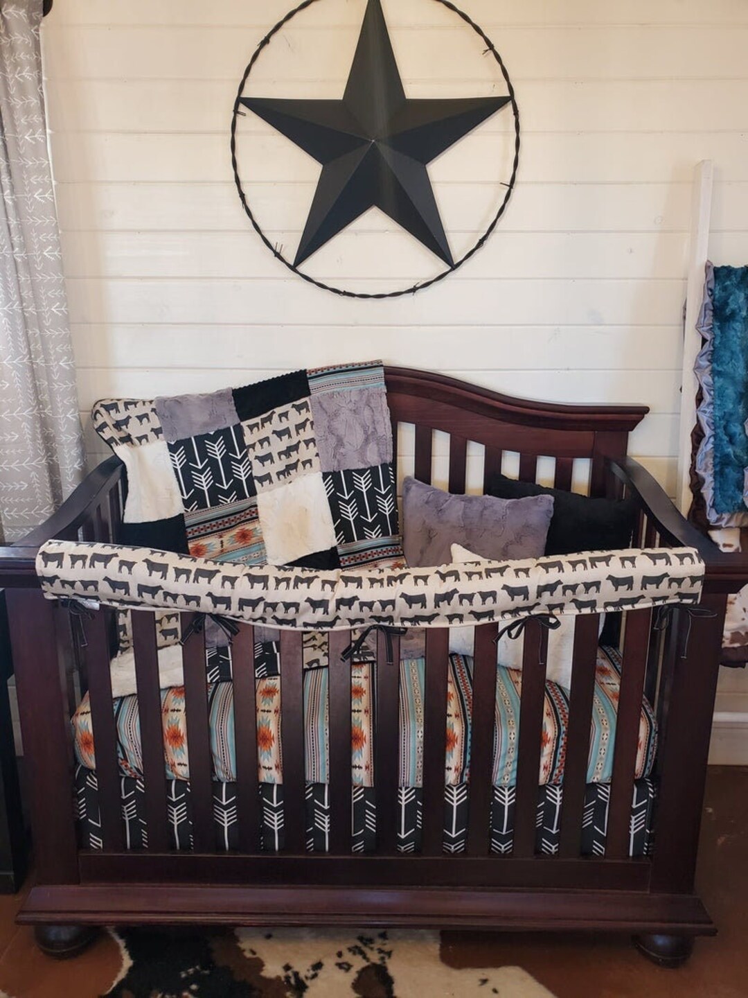 Boy Crib Bedding Angus and Aztec Western Nursery - Etsy