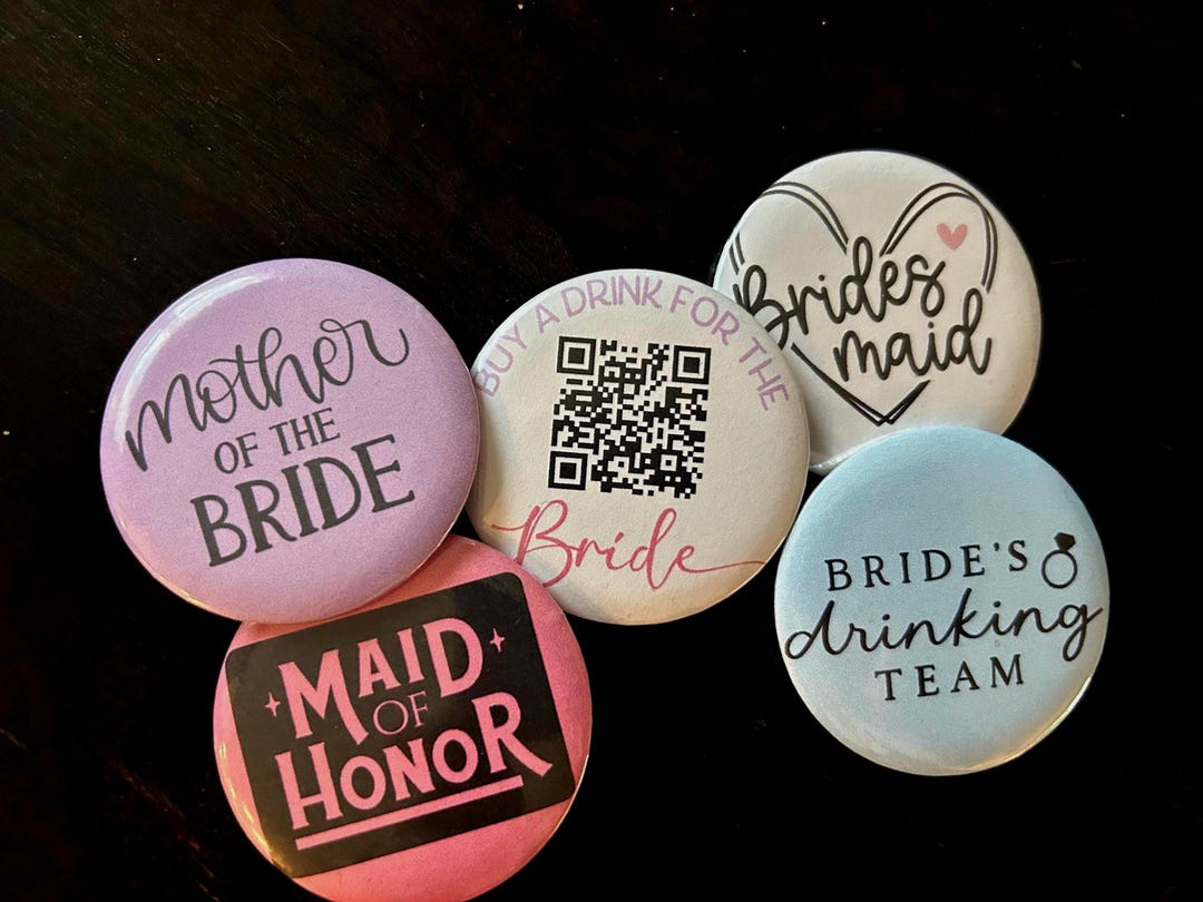 Custom Bachelorette Party Buttons | Bride, Bridesmaid, Mother of Bride ...