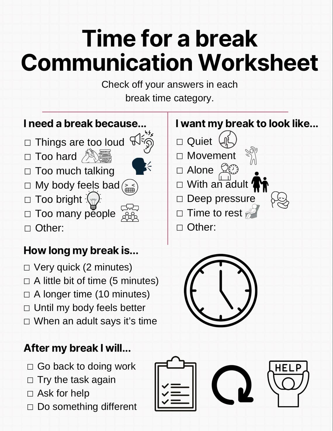 Emotional Regulation Worksheets | Calm Down Tools for Kids (digital ...