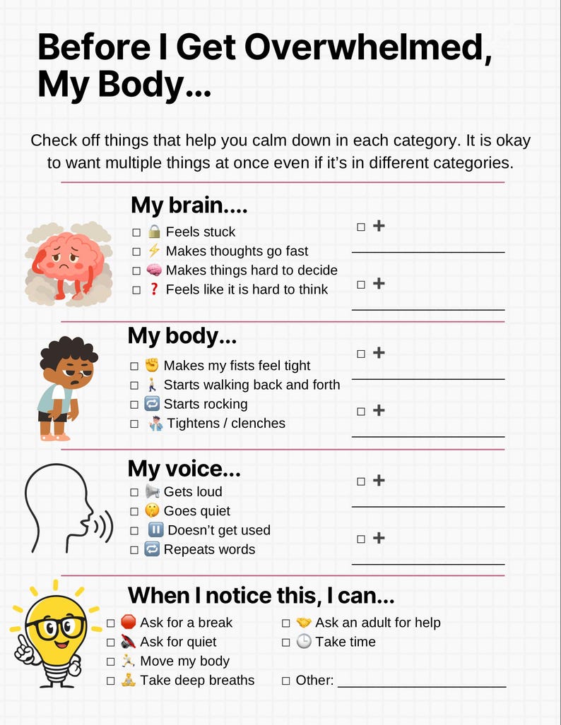 Emotional Regulation Worksheets | Calm Down Tools for Kids (digital ...