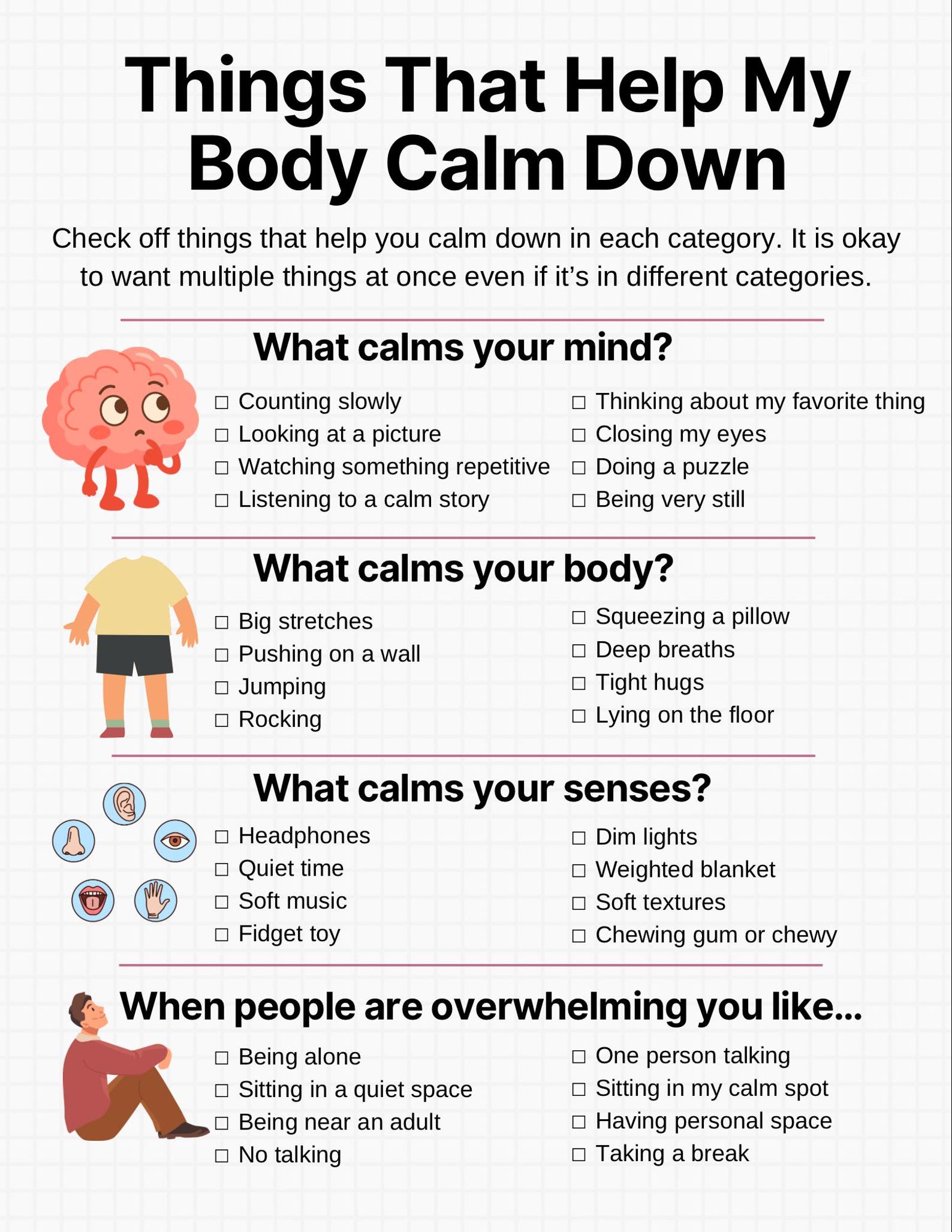 Emotional Regulation Worksheets | Calm Down Tools for Kids (digital ...