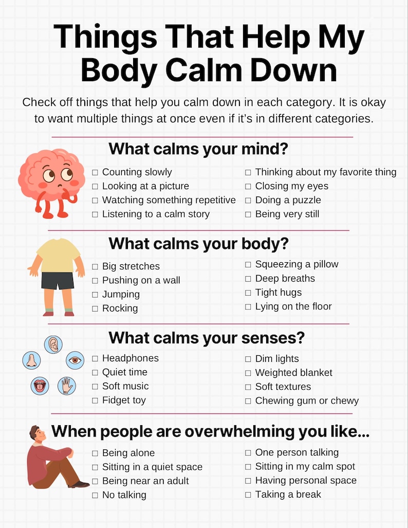 Emotional Regulation Worksheets | Calm Down Tools for Kids (digital ...