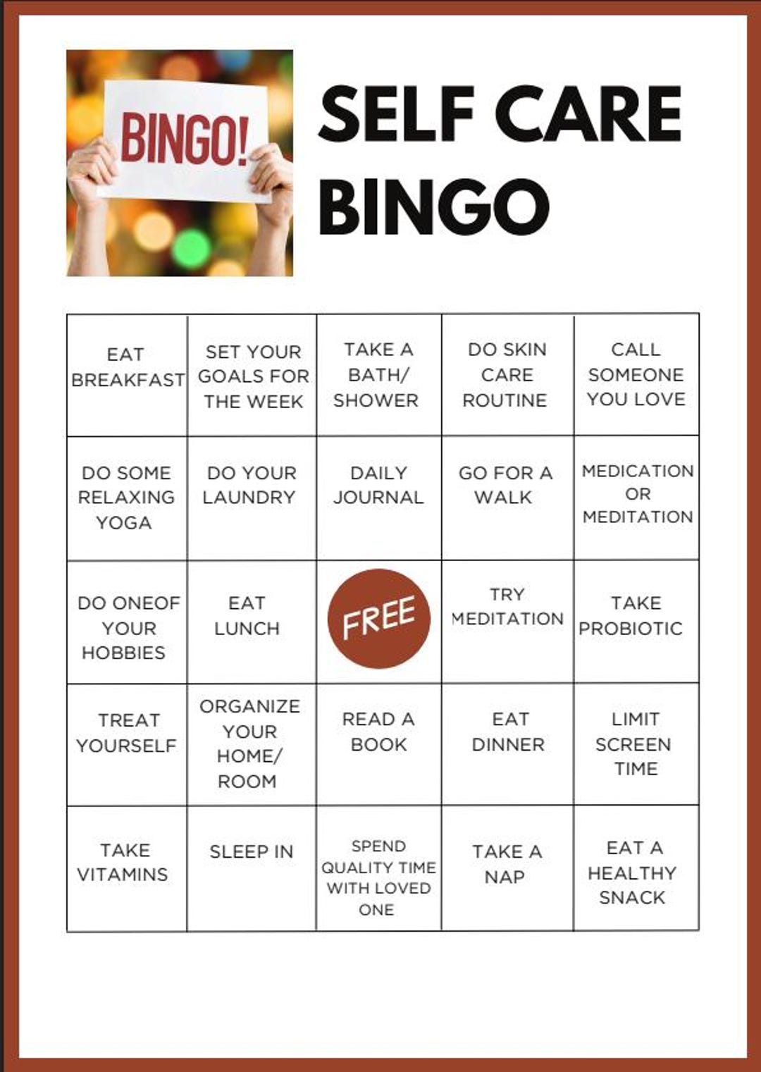 Daily Self-care Bingo | Neurodivergent Friendly Activity | ADHD Autism ...