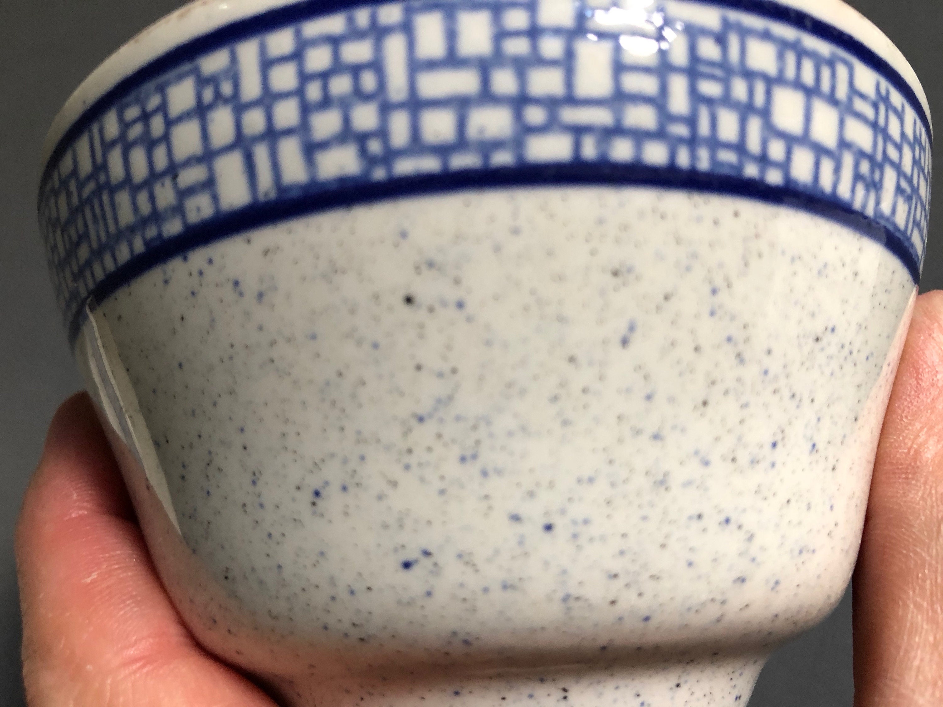 Four Buffalo China Soup/Dessert Cups Blue and White Pattern | Etsy