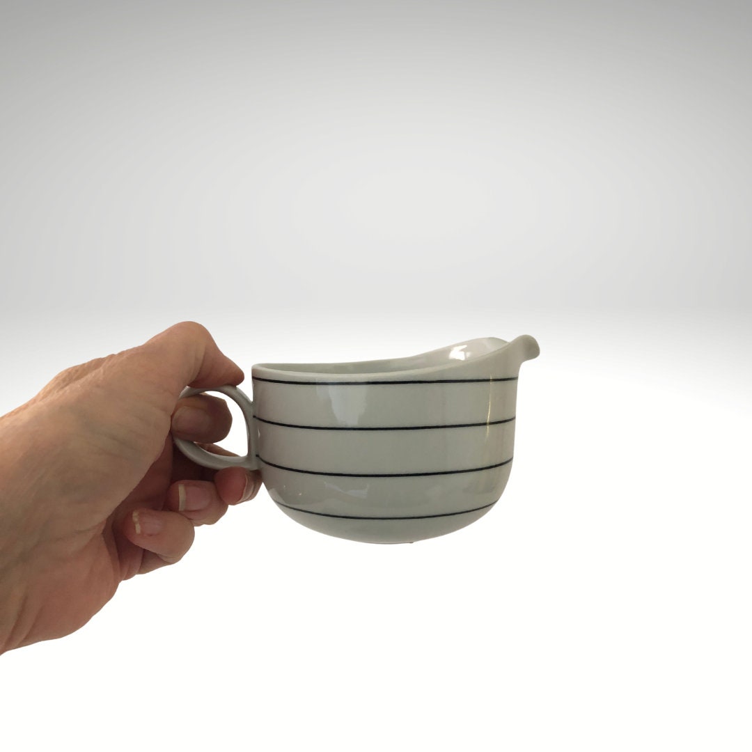 Block Harmony Black and White Striped Creamer, Vista Alegre by Jack ...