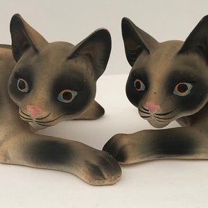 A Pair of Siamese Cat Figurines by Lego Japan - Etsy