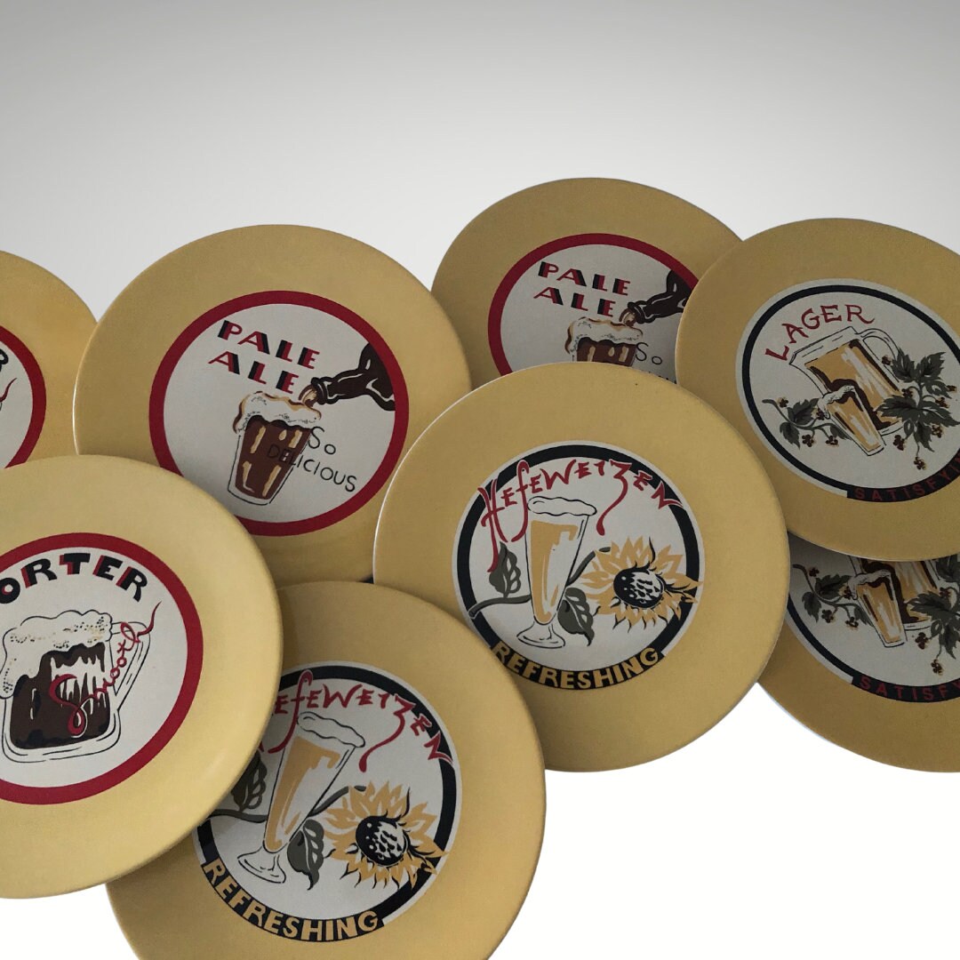 Pottery Barn Beer Appetizer Plates - Etsy
