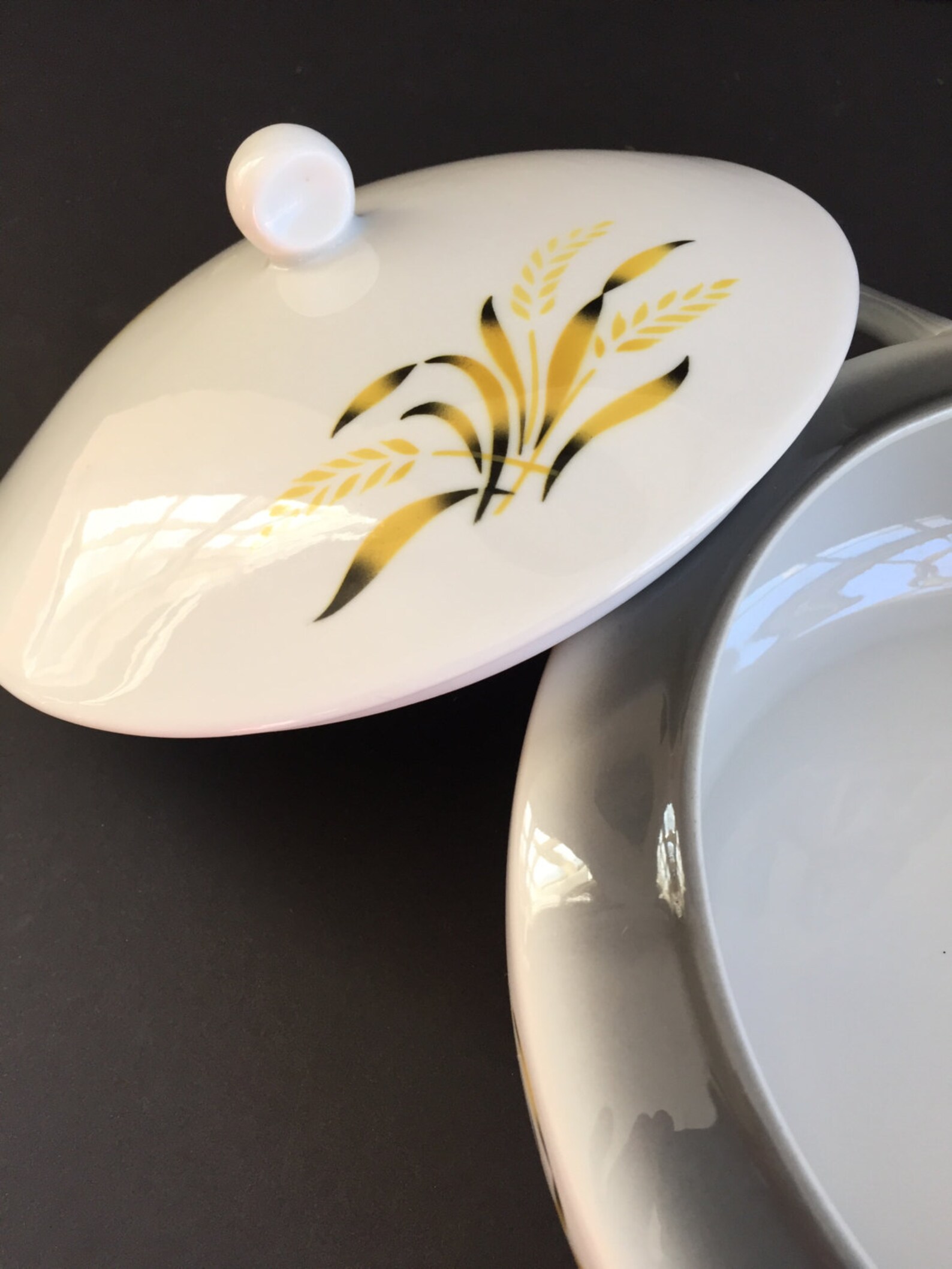 Covered Serving Dish Princess China Wheat Pattern - Etsy