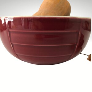 Burgundy Bowl by Hall China for Hotpoint Refrigerators, Pottery With ...