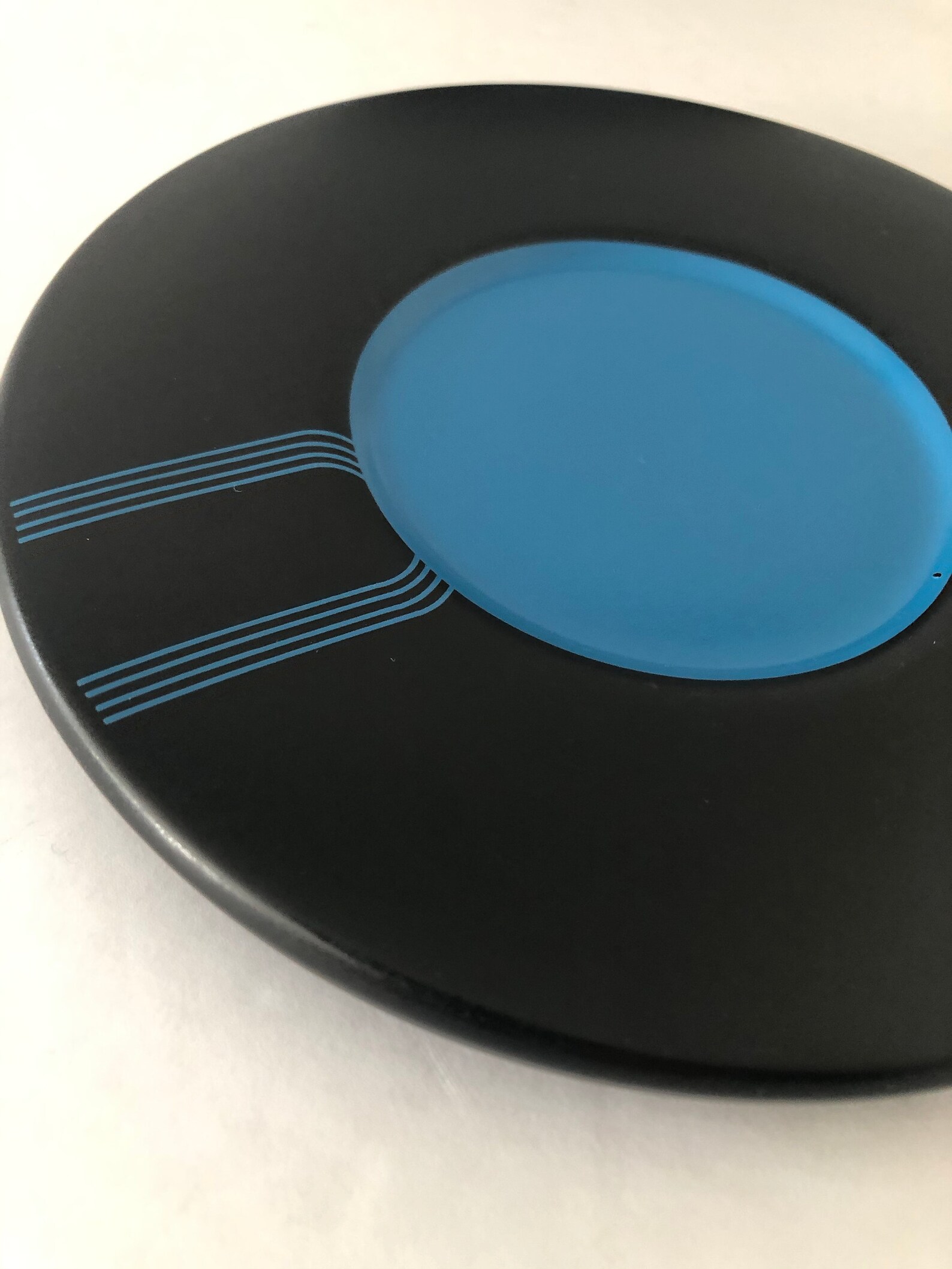 Black and Blue Ikea of Sweden Record Plates Set of Two 10866 | Etsy