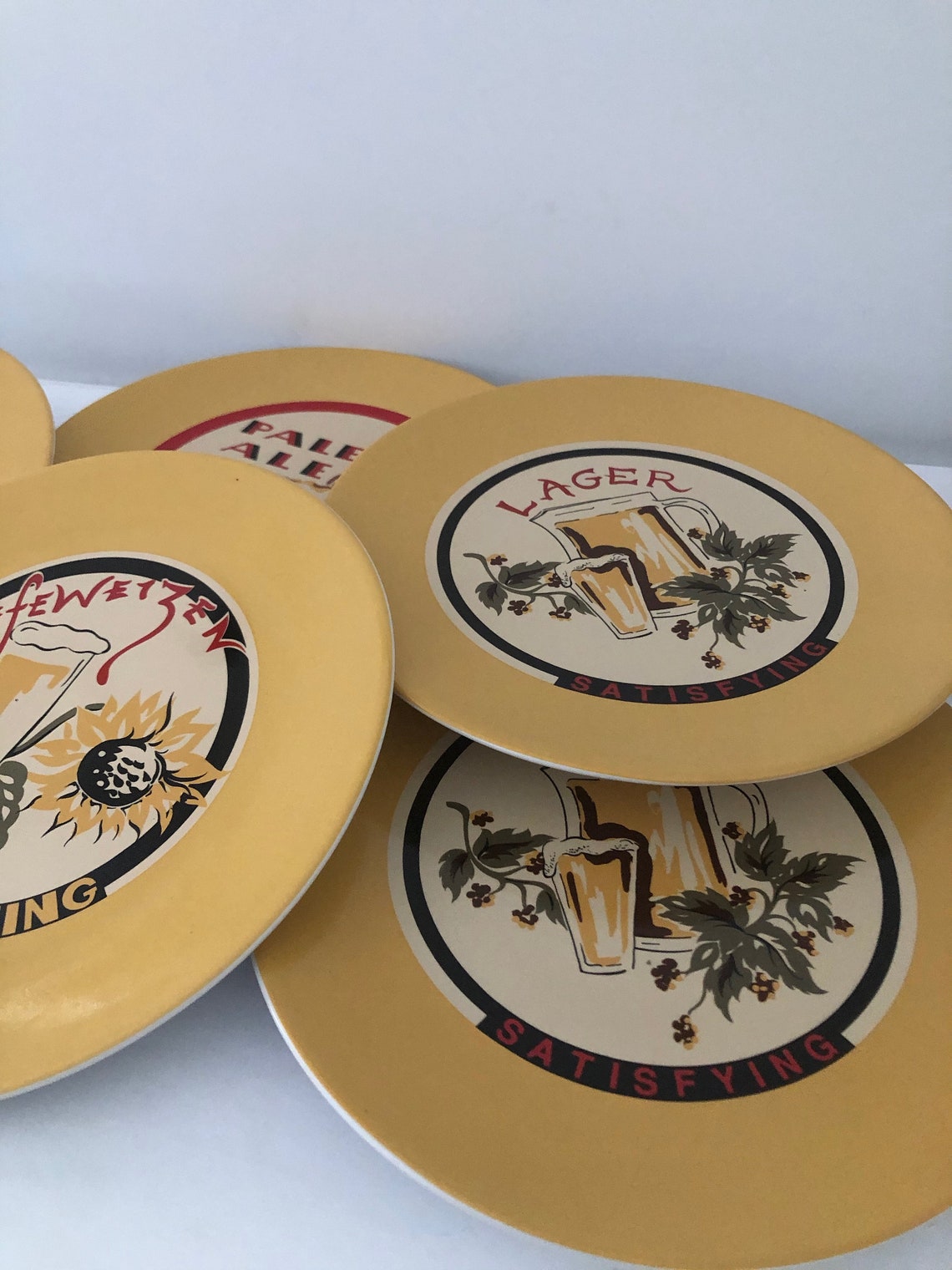 Pottery Barn Beer Appetizer Plates - Etsy
