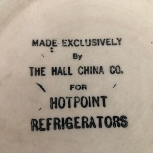 Burgundy Bowl by Hall China for Hotpoint Refrigerators, Pottery With ...