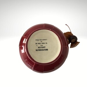 Burgundy Bowl by Hall China for Hotpoint Refrigerators, Pottery With ...
