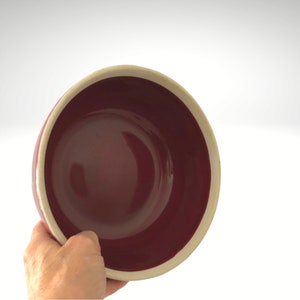 Burgundy Bowl by Hall China for Hotpoint Refrigerators, Pottery With ...