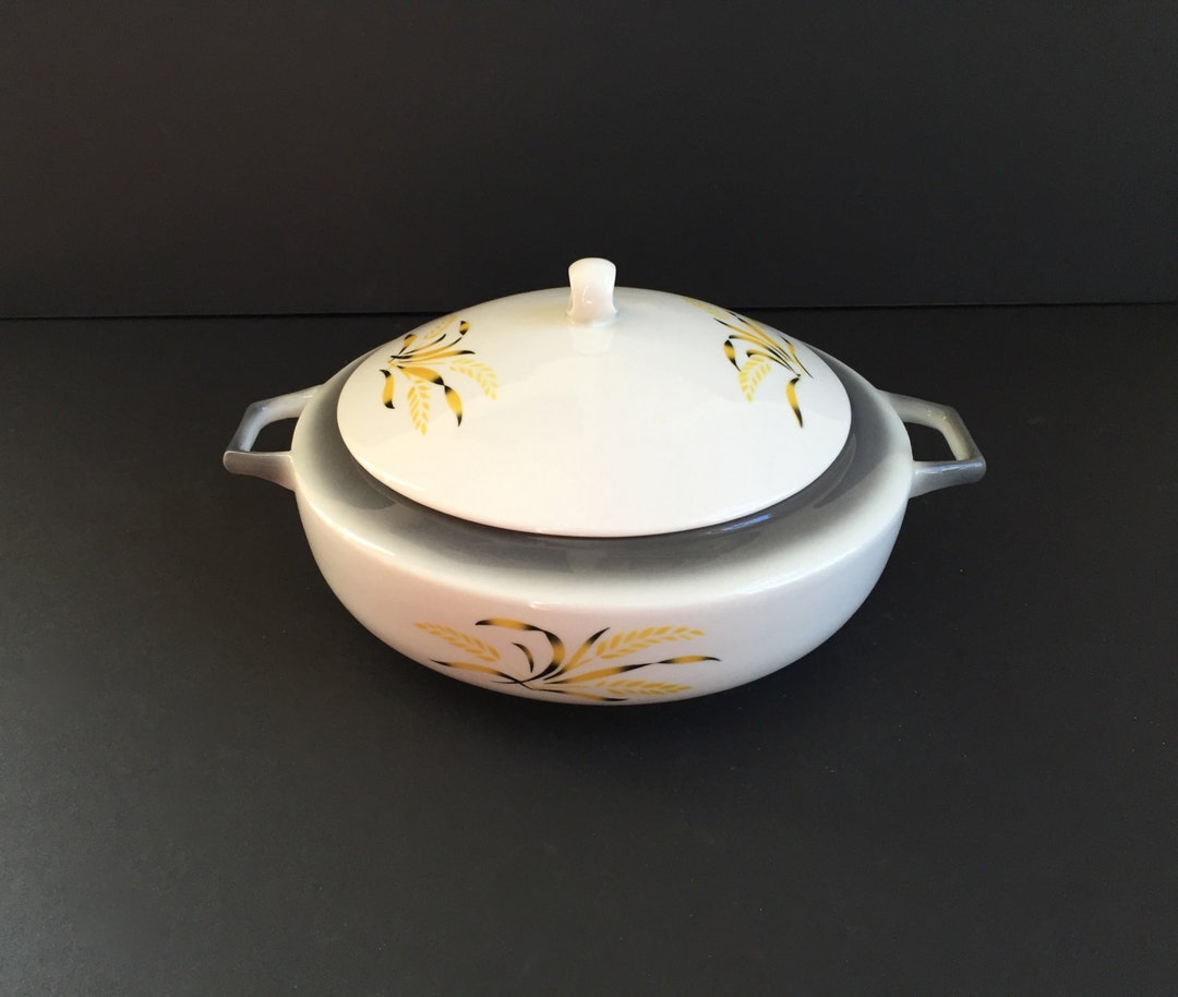 Covered Serving Dish Princess China Wheat Pattern - Etsy