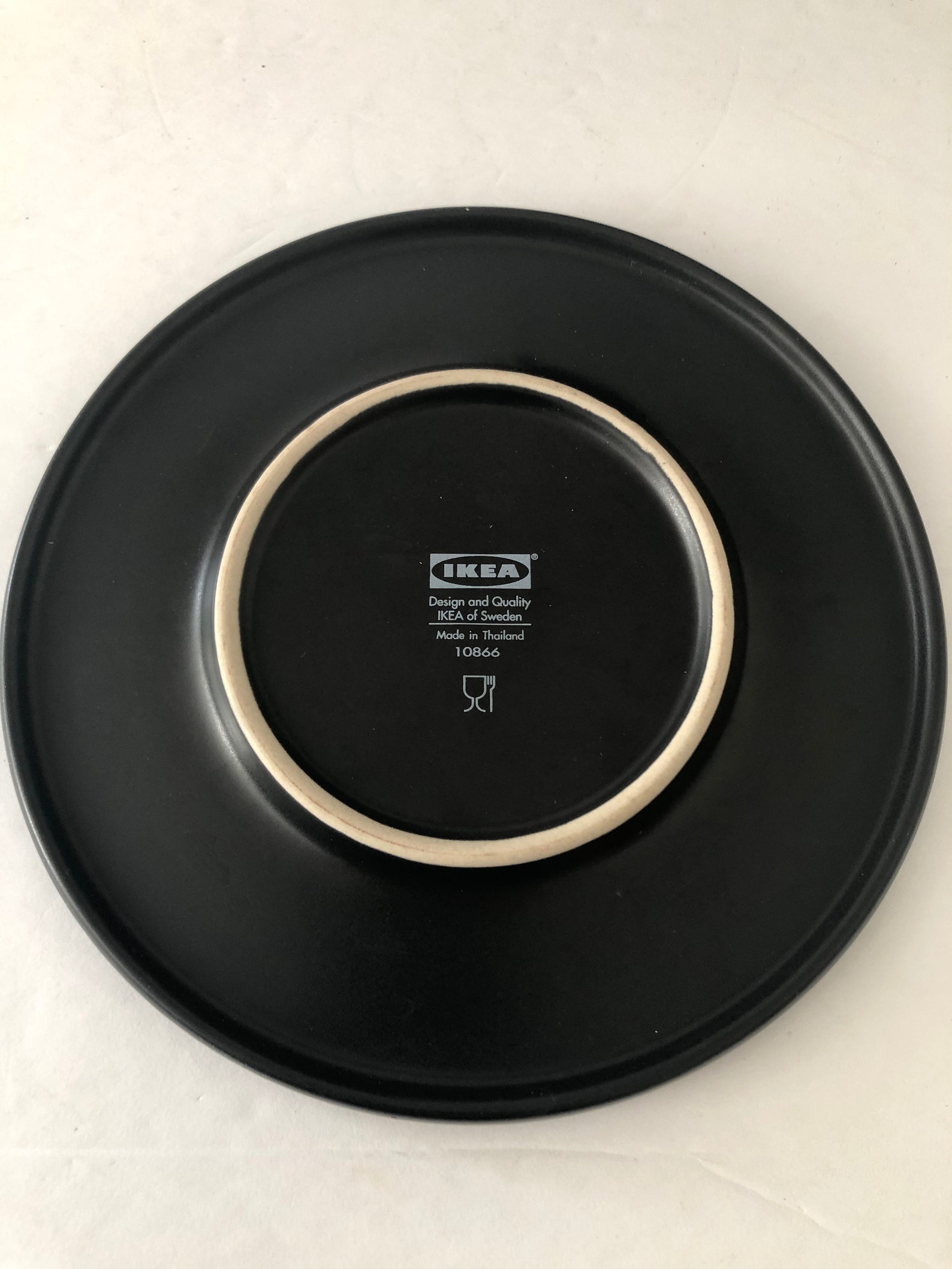 Black and Blue Ikea of Sweden Record Plates Set of Two 10866 | Etsy