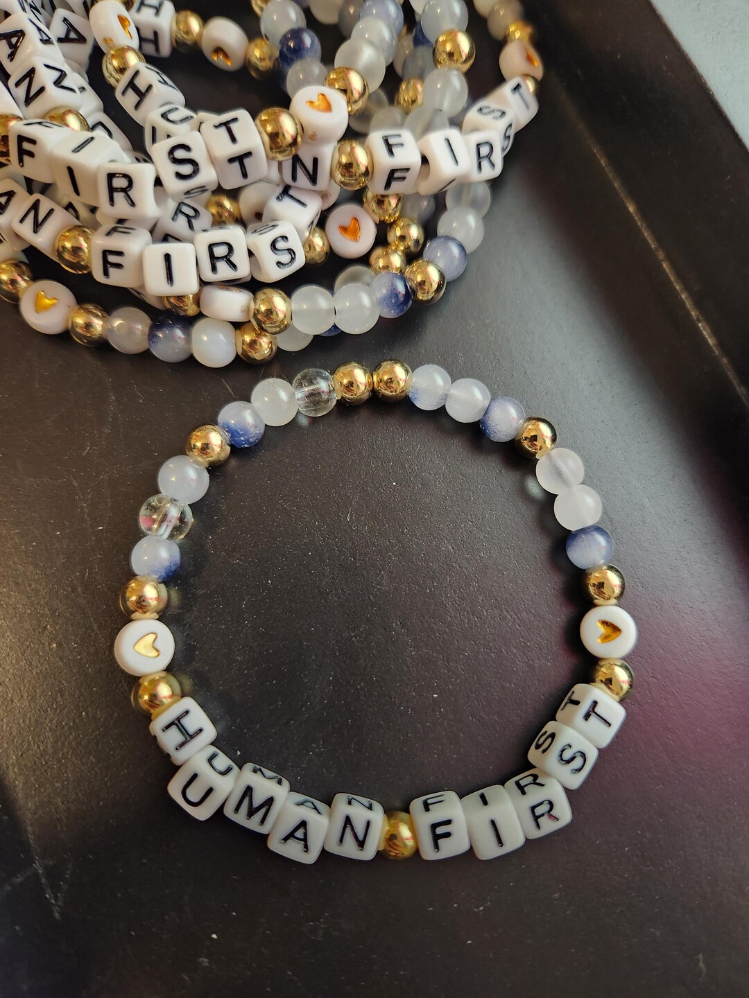 Human First Beaded Bracelet - Charity Donation - Etsy