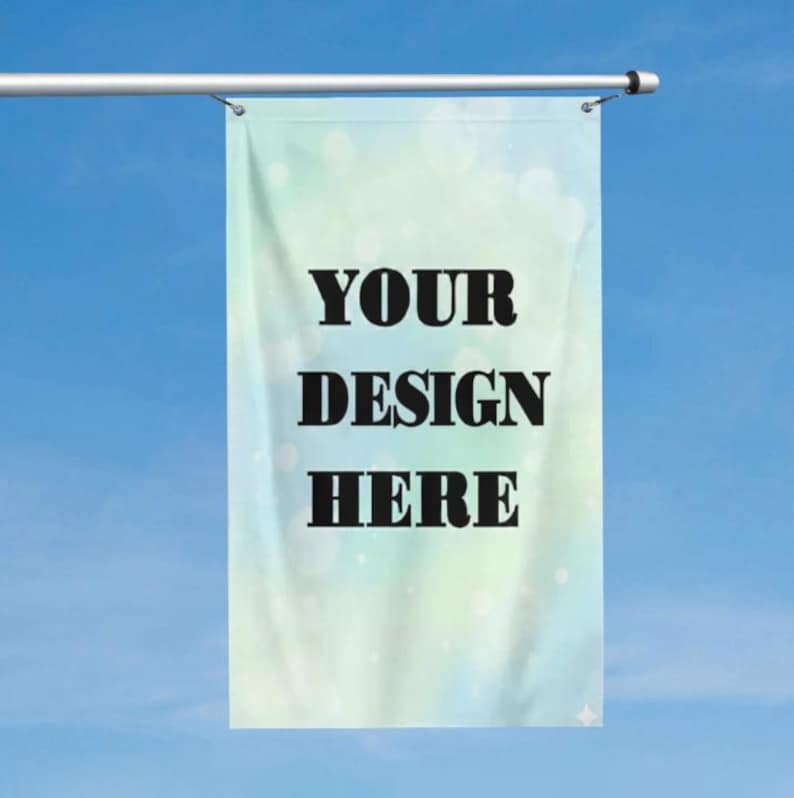 Custom Vertical Flag Banners Personalized Single-sided and Double-sided ...