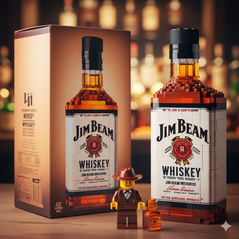 Classic Creative Building Blocks Set—whiskey Bottle Model, Suitable for ...