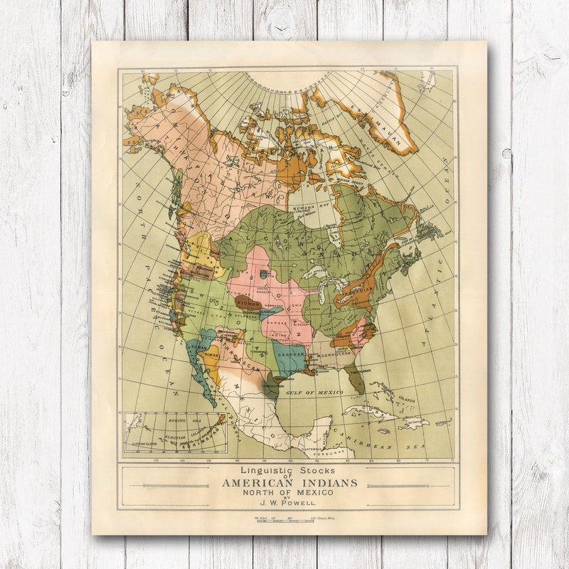Native American Map - Etsy
