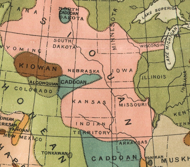 INSTANT DOWNLOAD Native American Languages by Region Colorful North ...