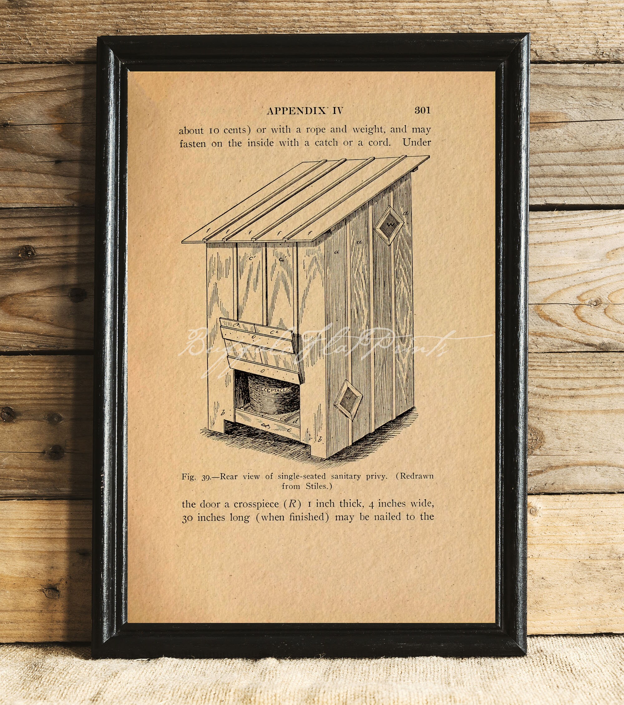 INSTANT DOWNLOAD Outhouse Privy Toilet Bathroom Art Potty Farmhouse ...