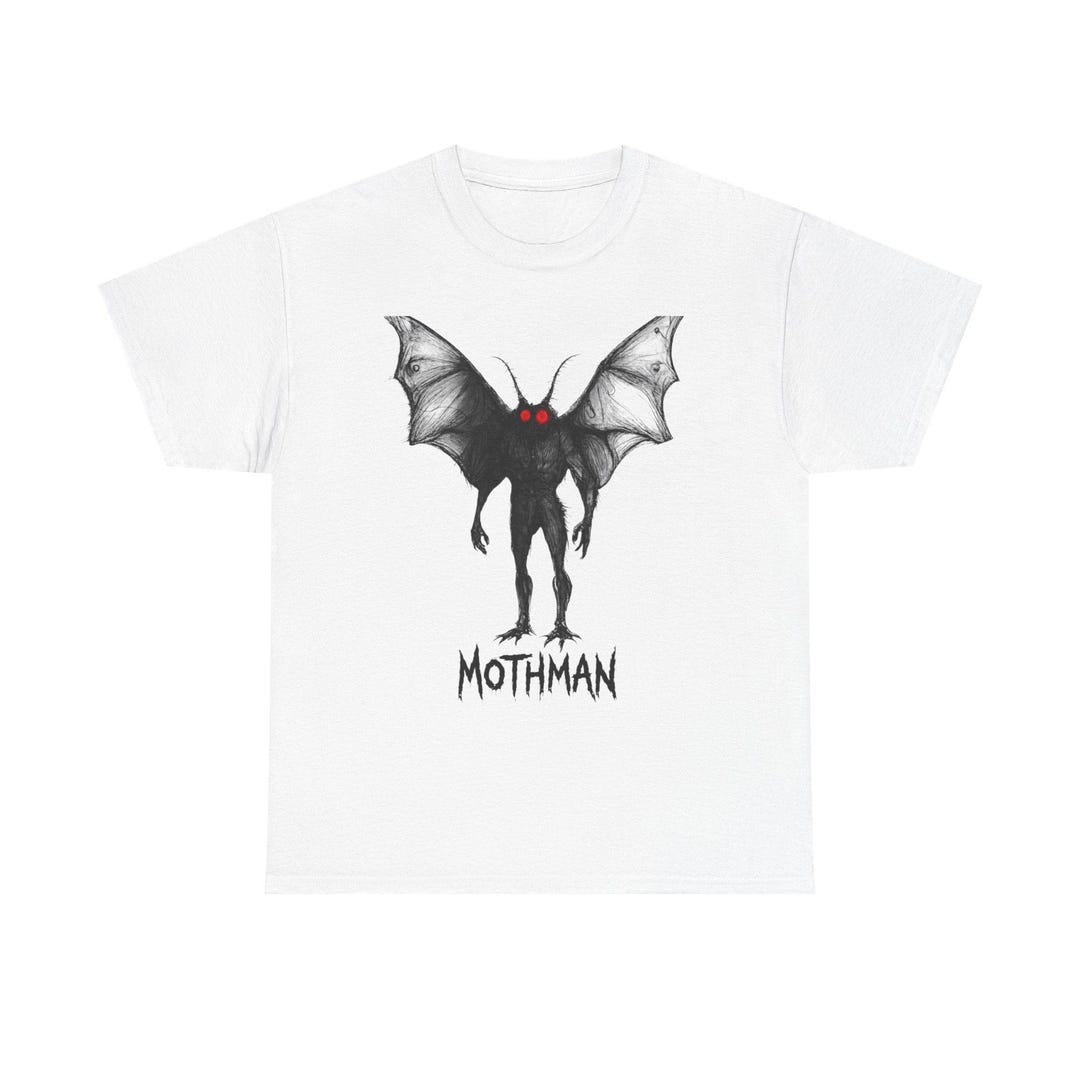 Mothman Illustration Tee | Cryptid, Red Eyes, Gothic Horror - Etsy