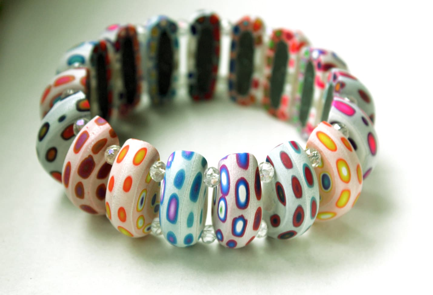 Polymer Clay Bracelet, Handmade Jewelry - Etsy
