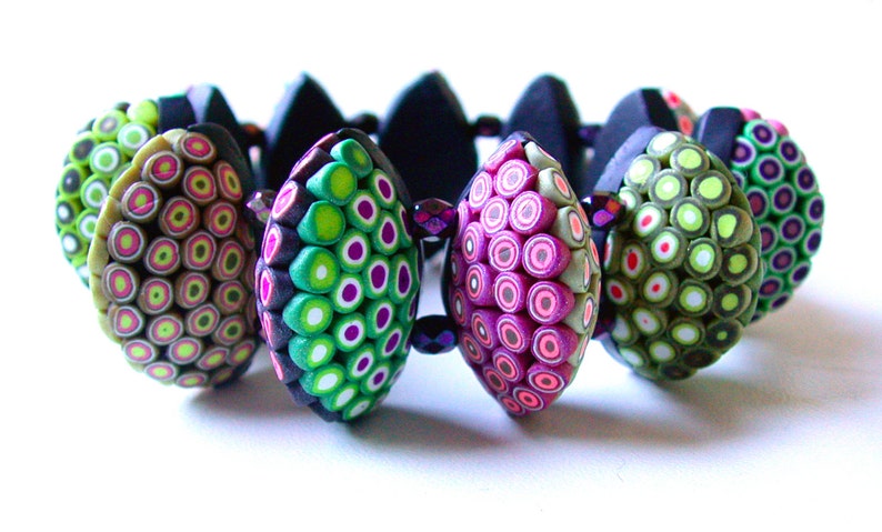 Polymer Clay Bracelet Fall Colors - Etsy