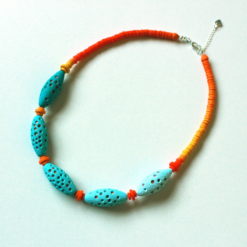 Clay Necklace - Etsy