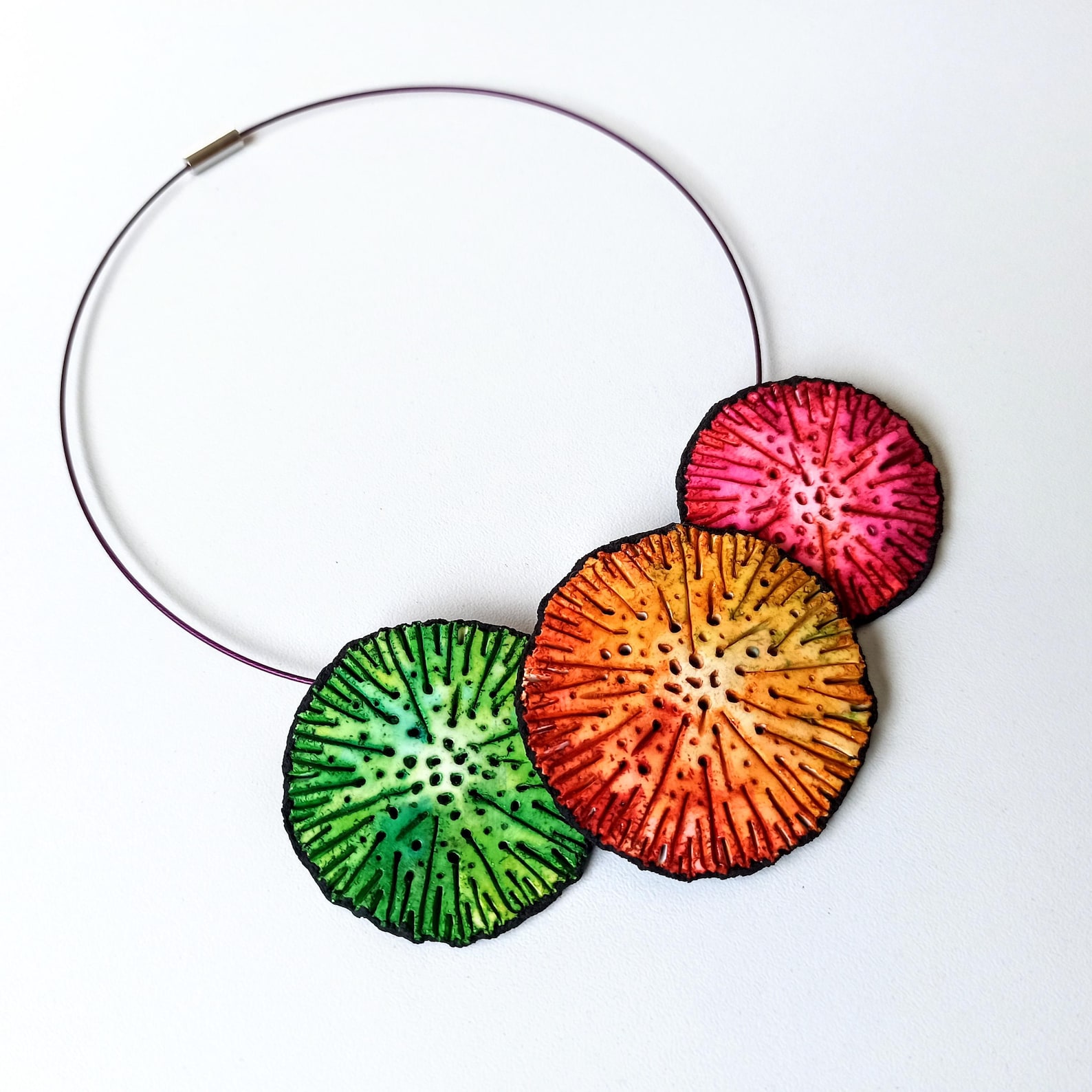 Polymer Clay Necklace, Wearable Art - Etsy